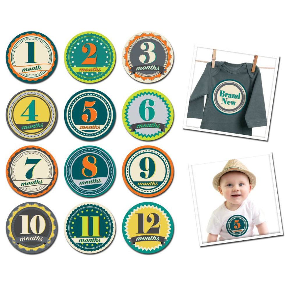 Sticky Bellies Milestone Sticker - Badge Boy – Paveels